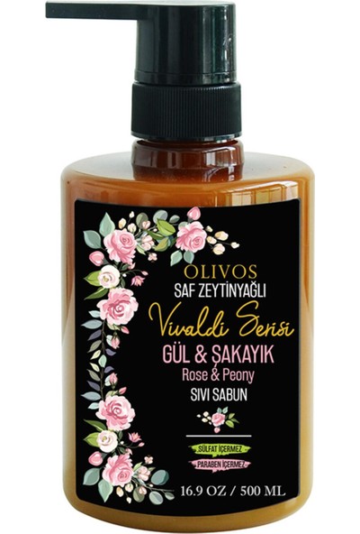 Olivos Olivos Saf Zeytinyağlı Vivaldi Serisi Gül Şakayık 500ML