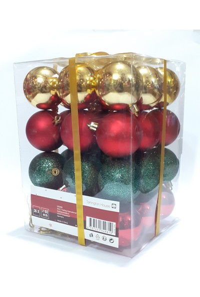 Funworld Yılbaşı Yeni Yıl Süsü Çam Ağacı Süs Top 36'lı 6 cm Funworld Yılbaşı Yeni Yıl Süsü Çam Ağacı Süs Top 36'lı 6 cm