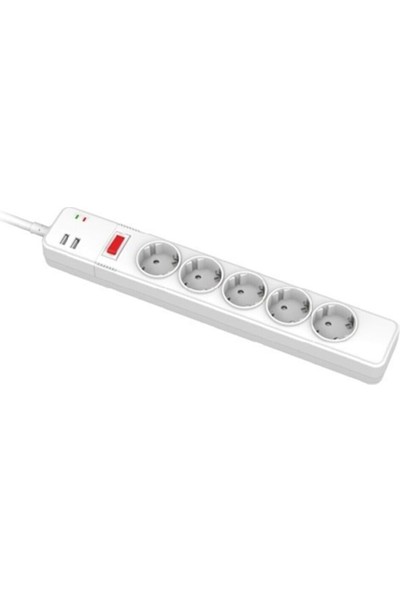 Cata Akım Korumalı Piton 5 Li Grup Priz 2 Usb'li Hızlı Şarj 1,5 mt Klablolu CT-3000 Cata Akım Korumalı Piton 5 Li Grup Priz 2 Usb'li Hızlı Şarj 1,5 mt Klablolu CT-3000