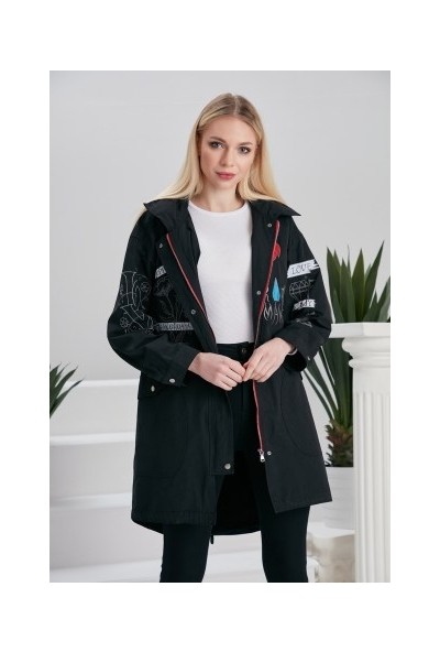 Miss Kombin Nakış Detaylı Trençkot