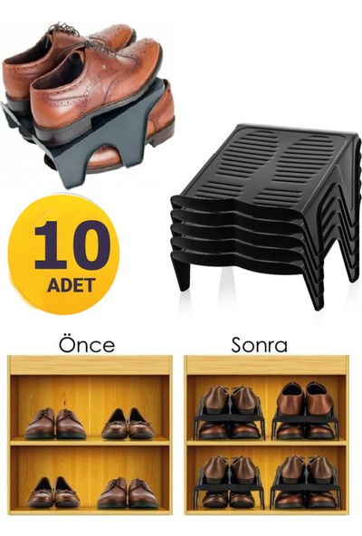 Yoko 10'lu Çiftli Ayakkabı Düzenleyici Rampa