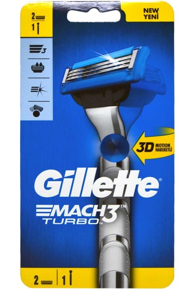 Gillette Gillette Mach3 Turbo 3D Tıraş Makinesi 2 Yedekli 7702018514311 Tıraş Makinesi Gillette Gillette Mach3 Turbo 3D Tıraş Makinesi 2 Yedekli 7702018514311 Tıraş Makinesi