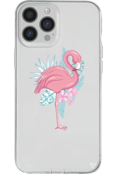 Trihed iPhone 13 Pro Max Şeffaf Renkli Silikon Alone Flamingo Telefon Kılıfı Trihed iPhone 13 Pro Max Şeffaf Renkli Silikon Alone Flamingo Telefon Kılıfı