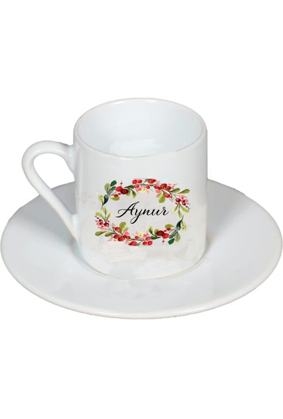 Develi Baskı Aynur Isme Özel Kahve Fincanı