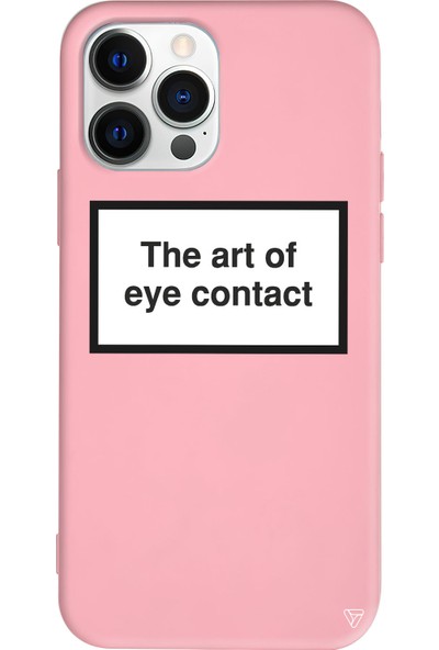 Trihed iPhone 13 Pro Pembe Renkli Silikon Eye Contact Telefon Kılıfı Trihed iPhone 13 Pro Pembe Renkli Silikon Eye Contact Telefon Kılıfı