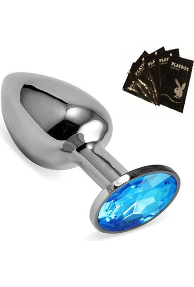 Hintohu Çelik Steel Metaljeweled Mücevherli Butt Plug Medium Orta + Playboy 5x5 ml Kayganlaştırıcı Jel F401002 Hintohu Çelik Steel Metaljeweled Mücevherli Butt Plug Medium Orta + Playboy 5x5 ml Kayganlaştırıcı Jel F401002