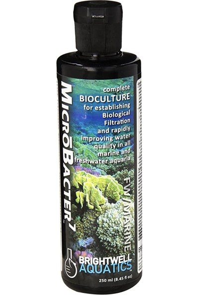 Brightwell Microbacter7 - Tuzlusu & Tatlısu Akvaryumu Bacteria Kültürü 250 ml Brightwell Microbacter7 - Tuzlusu & Tatlısu Akvaryumu Bacteria Kültürü 250 ml