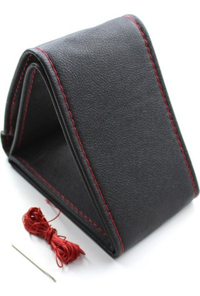 Gürler Oto Aksesuar Direksiyon Kılıfı Dikmeli Direksiyon Kırmızı Dikişli (10,cm)