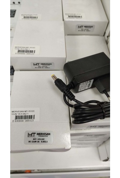 Mervesan MT-1512C 13.8 Volt 1 Amper 5.5mm x 2.1mm Akü Şarj Adaptörü Mervesan MT-1512C 13.8 Volt 1 Amper 5.5mm x 2.1mm Akü Şarj Adaptörü
