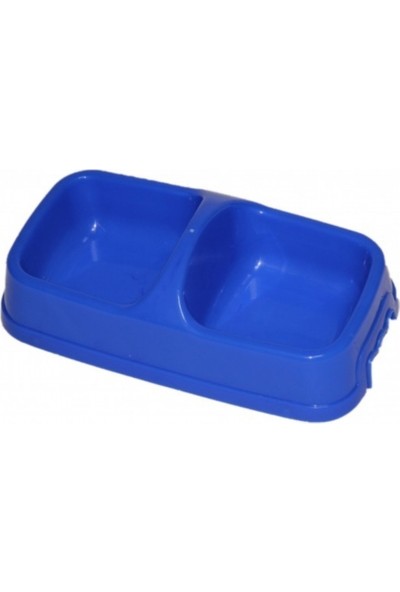 Rotary Agro Köpek Mama Su Kabı Ikili Büyük Boy Mavi