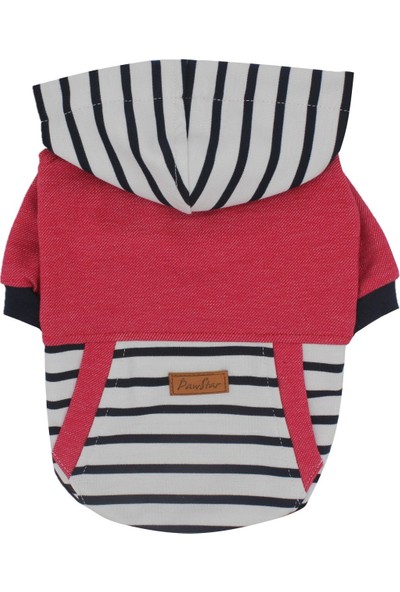 Pawstar Kırmızı Çizgili Hoodie