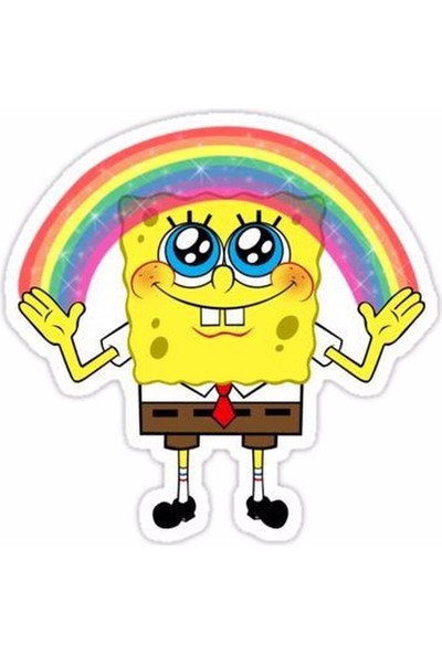 Zobar Markt Zobarmarkt Gökkuşağı Temalı Sünger Bob Defter Ajanda Planner Laptop Sticker 5 cm Zobar Markt Zobarmarkt Gökkuşağı Temalı Sünger Bob Defter Ajanda Planner Laptop Sticker 5 cm