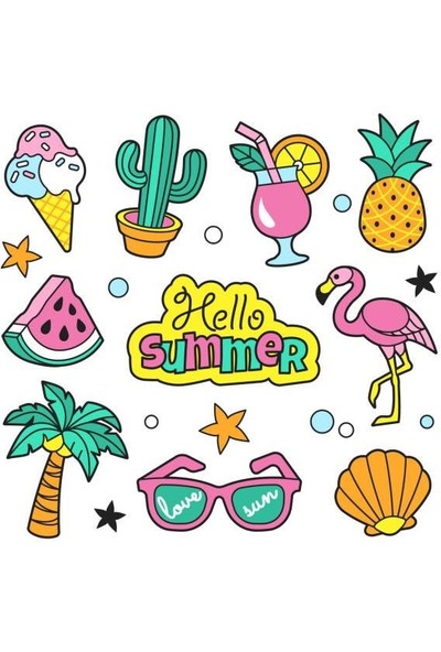 Zobar Markt Zobarmarkt Merhaba Yaz Temalı Renkli Defter Ajanda Planner Bullet Journal Laptop Sticker Zobar Markt Zobarmarkt Merhaba Yaz Temalı Renkli Defter Ajanda Planner Bullet Journal Laptop Sticker