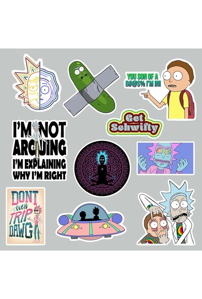Zobar Markt Ricky And Morty Temalı Laptop Notebook Tablet Sticker Set 2 Zobar Markt Ricky And Morty Temalı Laptop Notebook Tablet Sticker Set 2