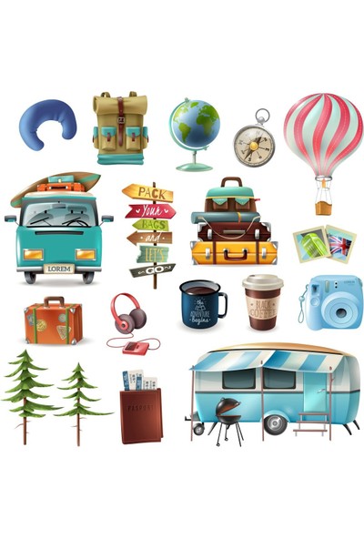 Zobar Markt Laptop Sticker Seti