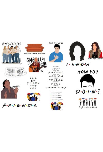 Zobar Markt Friends Temalı Laptop Sticker Zobar Markt Friends Temalı Laptop Sticker