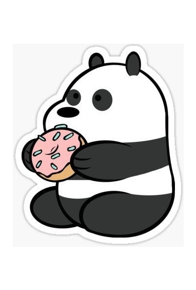 Zobar Markt Zobarmarkt Donut Yiyen Panda Defter Ajanda Planner Bullet Journal Laptop Sticker, 8 cm Zobar Markt Zobarmarkt Donut Yiyen Panda Defter Ajanda Planner Bullet Journal Laptop Sticker, 8 cm