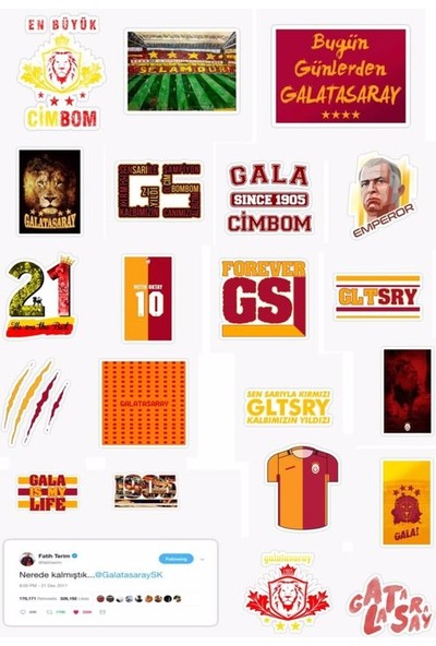 Zobar Markt Galatasaray 22'li Taraftar Sticker Seti