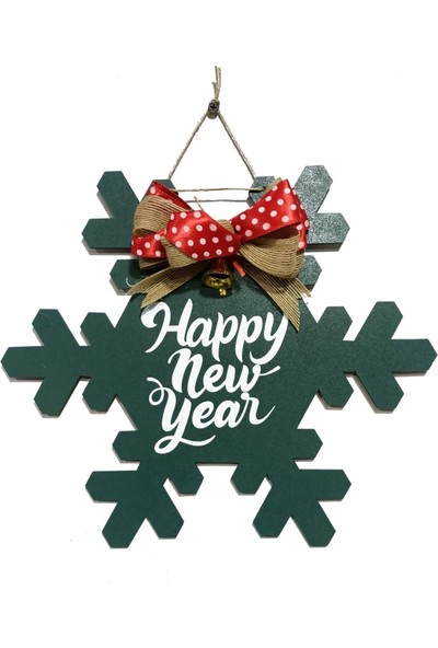 Star Global Dekoratif Yeni Yıl Yılbaşı Süsü Yılbaşı Ahşap Happy New Year Kar Tanesi Kapı Süsü Dekoratif Yeşil Star Global Dekoratif Yeni Yıl Yılbaşı Süsü Yılbaşı Ahşap Happy New Year Kar Tanesi Kapı Süsü Dekoratif Yeşil