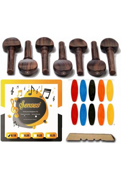 Şenses Nokta Sedefli Pelesenk Bağlama Burgu + 0.18 Kısa Sap Tel Takımı + Tezene Seti + Eşik Şenses Nokta Sedefli Pelesenk Bağlama Burgu + 0.18 Kısa Sap Tel Takımı + Tezene Seti + Eşik