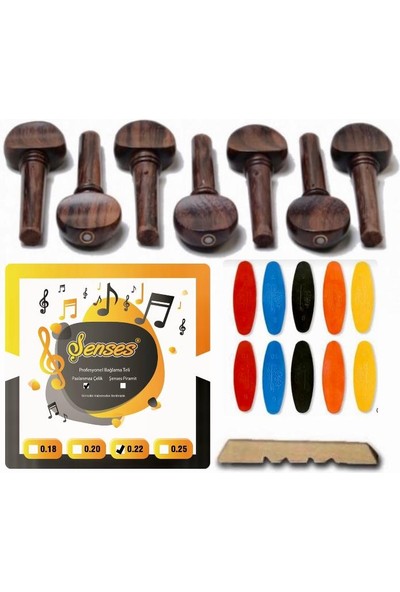 Şenses Nokta Sedefli Pelesenk Bağlama Burgu + 0.22 Şenses Divan Saz Teli ( Bambamlı ) +Tezene Seti + Eşik Şenses Nokta Sedefli Pelesenk Bağlama Burgu + 0.22 Şenses Divan Saz Teli ( Bambamlı ) +Tezene Seti + Eşik