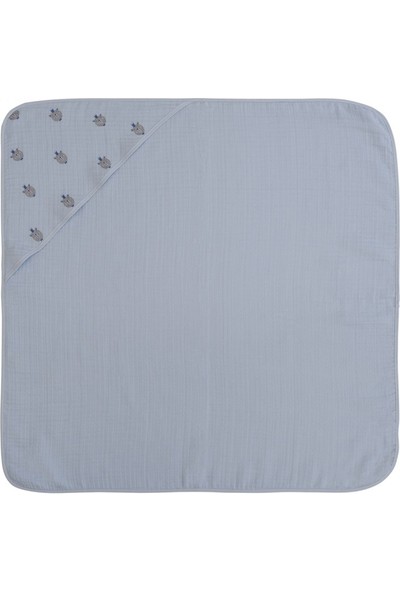 Merbasita Açık Mavi Ayıcık Baskılı Müslin Kundak 80X80 cm Merbasita Açık Mavi Ayıcık Baskılı Müslin Kundak 80X80 cm