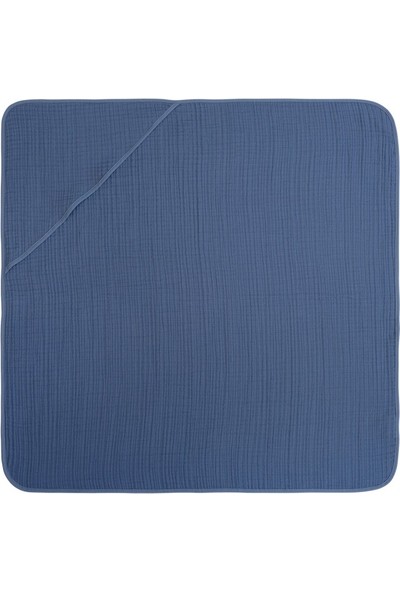 Merbasita Koyu Mavi Düz Müslin Kundak 80X80 cm