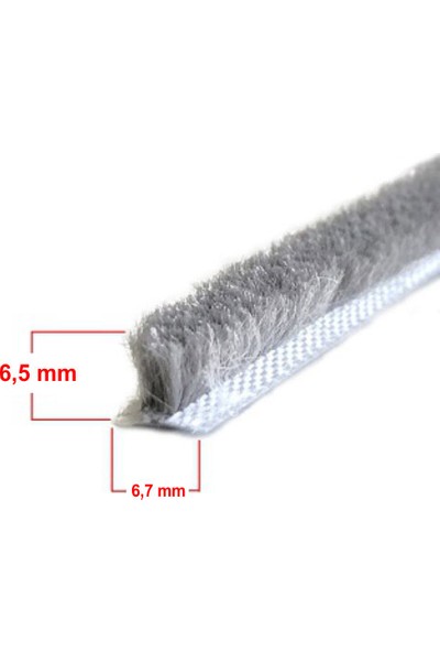 Std Sürme ve Cam Balkon Kıl Fitil ( Taban 6,7 x Yükseklik 6,5 mm ) 20 Metre