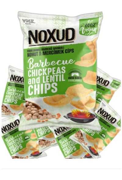 Noxud %100 Vegan Fırınlanmış Barbekü Aromalı Nohut & Mercimek Cipsi 55 gr Noxud %100 Vegan Fırınlanmış Barbekü Aromalı Nohut & Mercimek Cipsi 55 gr