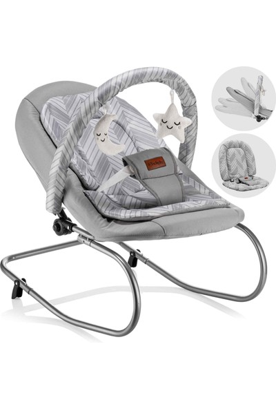Elele Joy 2 Sallanır Oyuncaklı Ev Tipi Ana Kucağı Gri