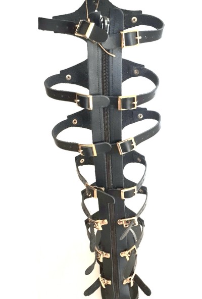 Bostini El Yapımı Kösele Deri Gladyatör Sandalet