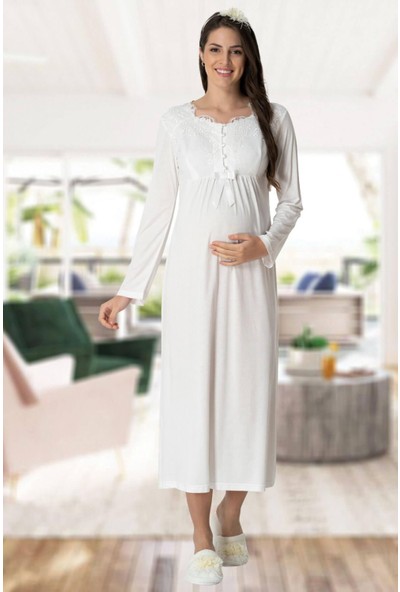 Renkli Mecit Hamile Lohusa Tek Gecelik 5415 Renkli Mecit Hamile Lohusa Tek Gecelik 5415