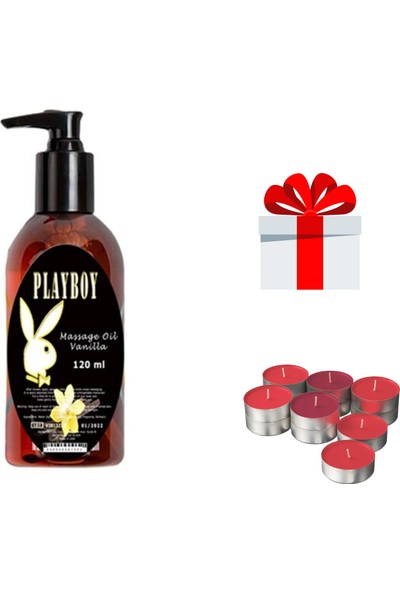 Playboy Playbo Mum Hediyeli Vanilya Aromalı Kokulu Dinlendiri Rahatlatıcı Vücut Masaj Yağı 120 ml Playboy Playbo Mum Hediyeli Vanilya Aromalı Kokulu Dinlendiri Rahatlatıcı Vücut Masaj Yağı 120 ml