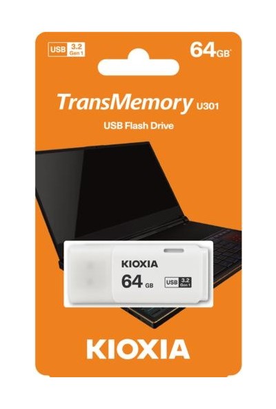 Kioxia U301 64GB Usb3.2 Gen 1 LU301W064GG4 Beyaz Kioxia U301 64GB Usb3.2 Gen 1 LU301W064GG4 Beyaz