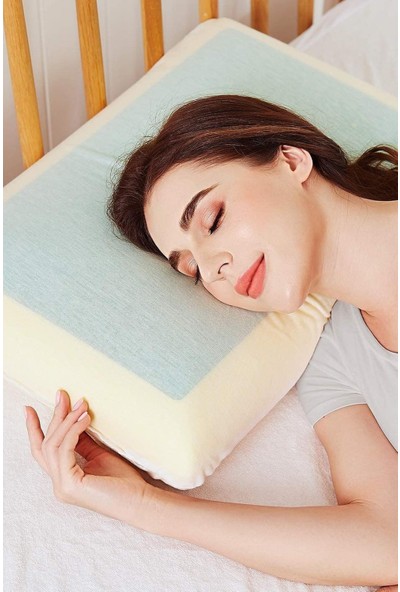 INNDREAM Visko Boyun Destekli Terletmeyen Ortopedik Jelli Klasik Visco Yastık INNDREAM Visko Boyun Destekli Terletmeyen Ortopedik Jelli Klasik Visco Yastık
