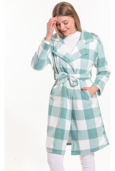 Trend By Damla Kadın Desenli Kaban Trend By Damla Kadın Desenli Kaban