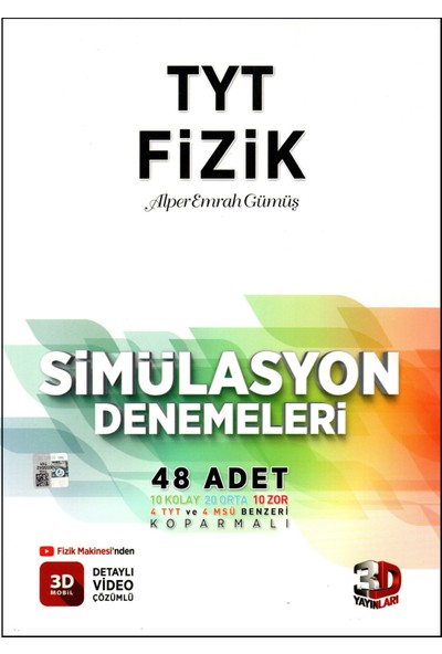 3D Yayınları TYT Fizik Simülasyon Denemeleri 3D Yayınları TYT Fizik Simülasyon Denemeleri