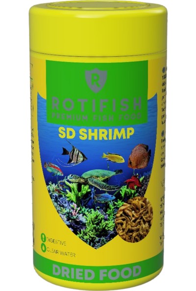 Rotifish Sd Shrimp Kurutulmuş Karides Balık Yemi 100 ml Rotifish Sd Shrimp Kurutulmuş Karides Balık Yemi 100 ml