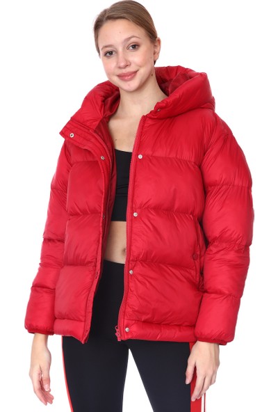 Spt Kadın Kırmızı Relax Kesim Puffer Mont 21KKTL21B01-KRM Spt Kadın Kırmızı Relax Kesim Puffer Mont 21KKTL21B01-KRM
