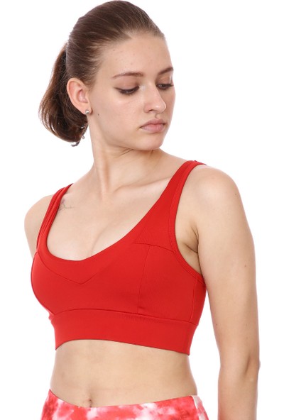 V Bra Kadın Kırmızı Koşu Sporcu Sütyeni 21KKTP10D03-KIR