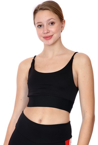 Thin Strap Bra Kadın Siyah Koşu Sporcu Sütyeni 21KKTP10D02-SYH