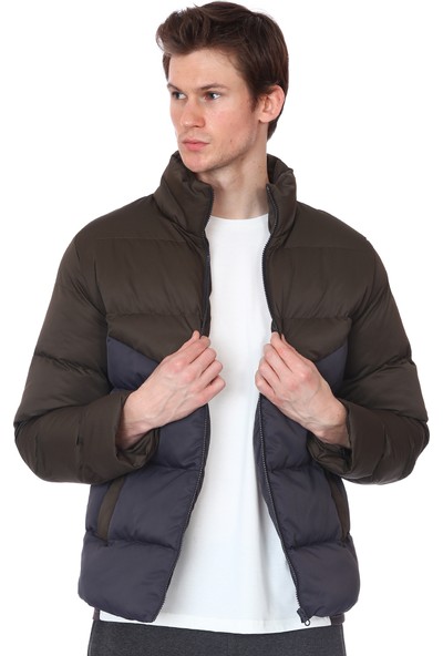 Erkek Çift Renkli Puffer Günlük Stil Mont 21KETL21C02-ANT
