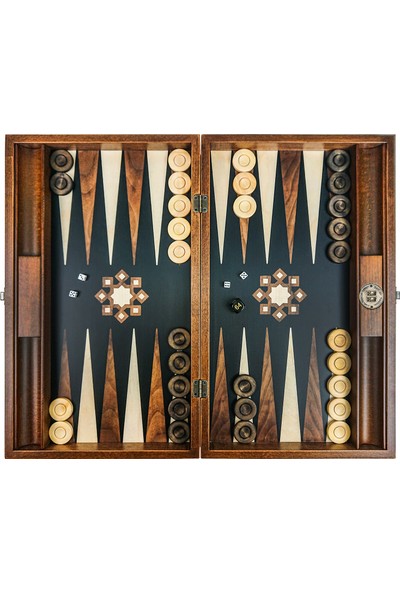 Saray Tavla El Yapımı Ahşap Tavla Takımı