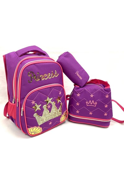 Lesmons Ilkokul Sırt Çantası Beslenme Çantası ve Kalemlik Seti