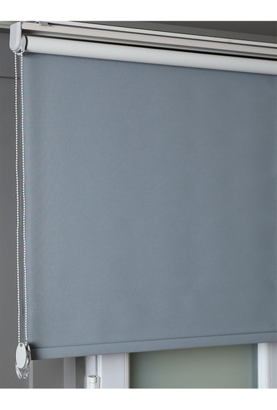 Bizden Perde Blackout Gri Renk Karartma Stor Perde