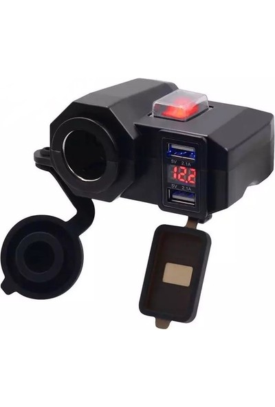 Autoline Motosiklet Çakmaklık/voltmetre/usb Şarj Soketi 12V Autoline Motosiklet Çakmaklık/voltmetre/usb Şarj Soketi 12V