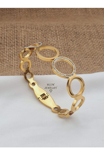Bluw Jewelry Çelik Halka Detaylı Bileklik Bluw Jewelry Çelik Halka Detaylı Bileklik