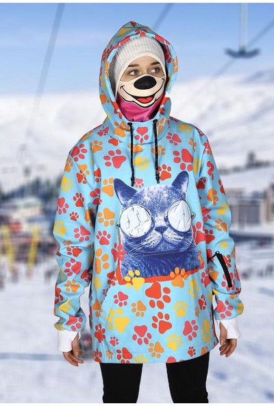 Snowsea Kedi Patili Kayak Montu, Bayan Snowboard Montu SS20 Snowsea Kedi Patili Kayak Montu, Bayan Snowboard Montu SS20