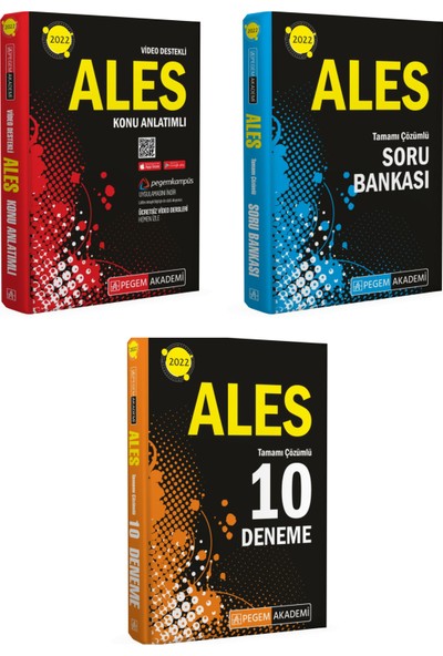 Pegem Akademi 2022 Ales Konu Anlatımlı + 2022 Ales Soru Bankası + 2022 Ales Tüm Adaylar Için 10 Deneme Pegem Akademi 2022 Ales Konu Anlatımlı + 2022 Ales Soru Bankası + 2022 Ales Tüm Adaylar Için 10 Deneme