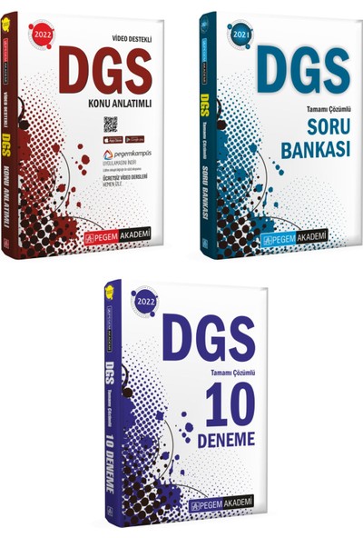 Pegem Akademi 2022 Dgs Konu Anlatımlı - Soru Bankası - Dgs 10 Deneme Pegem Akademi 2022 Dgs Konu Anlatımlı - Soru Bankası - Dgs 10 Deneme